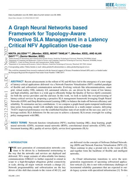 pdf a graph neural networks based framework for topology aware proactive sla management in a