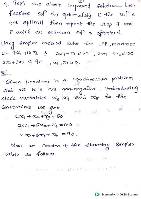 Simplex Method Problems Bsc Maths Studocu