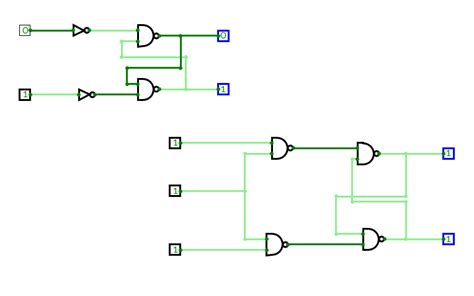 Circuitverse Sr Flip Flop And D Flip Flop Using Nand Gate