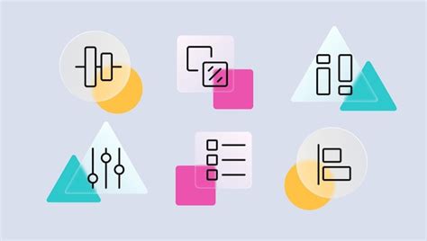 Premium Vector Applications Menu Set Icon Squares Circles Tiles Sliders Pictograms Control