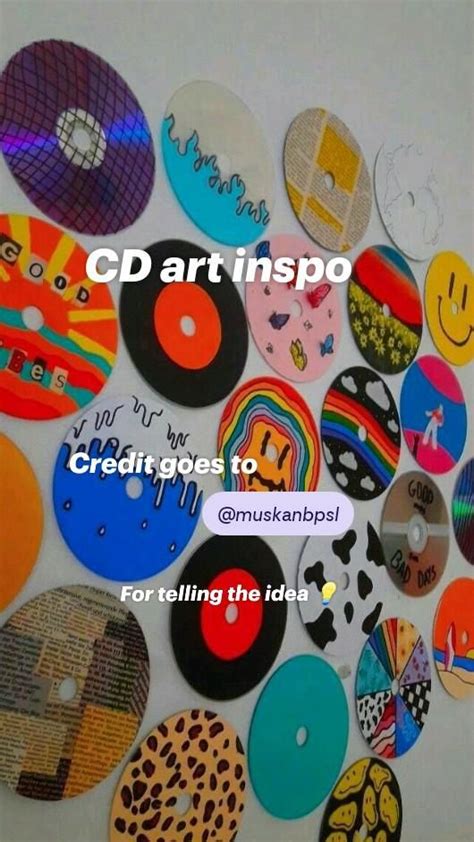 Cd Art Inspiration Arte De Discos De Vinilo Arte Con Cds Decoración