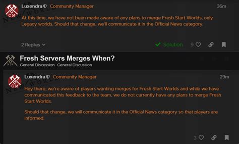 2 posts on the official forums seem to confirm no merges for fresh
