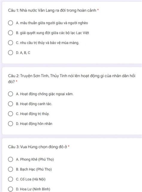 Nhà nước Văn Lang ra đời trong hoàn cảnh Lịch sử Lớp 6 Bài tập