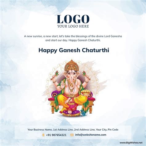 Create Ganesh Chaturthi Wishes With Your Business Details
