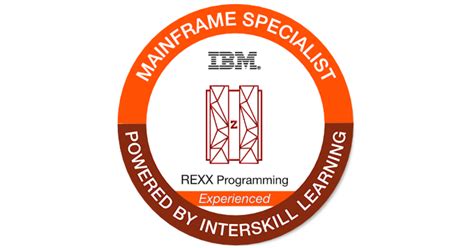 Interskill Mainframe Specialist Rexx Programming Experienced Credly