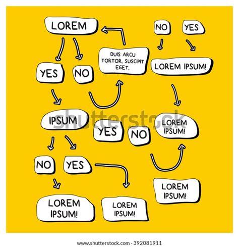 Hand Drawn Flow Chart Stock Vectors Images Vector Art Shutterstock