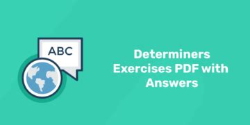 Determiners Exercises Free PDF With Answers