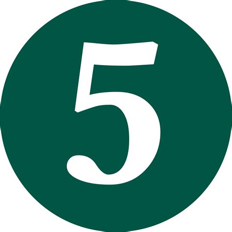 Green Number 5 ClipArt Best