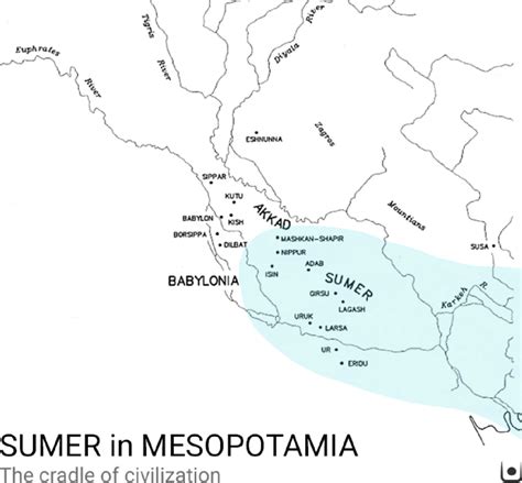 Sumer Map Mesopotamia