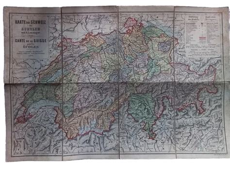 Cartina Geografica Svizzera Fine 1800 Eur 1500 Picclick It