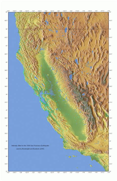 Earthquake Map California Nevada