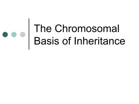 The Chromosomal Basis Of Inheritance Ppt