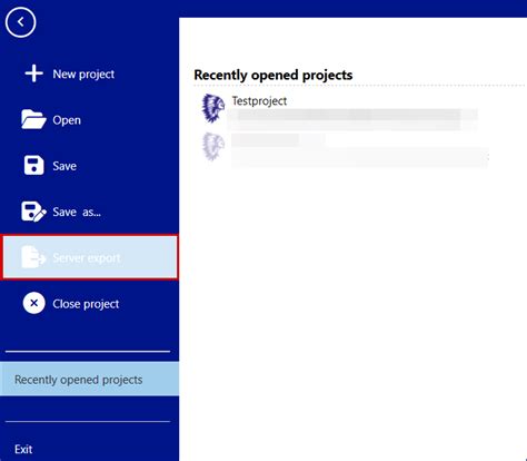 Export Project Quickhmi Documentation