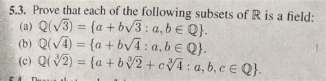solved 5 3 prove that each of the following subsets of r is