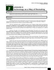 STS MODULE 6 Docx Science Technology And Society MODULE 6 2nd Sem AY 2021 2022 CHAPTER 2