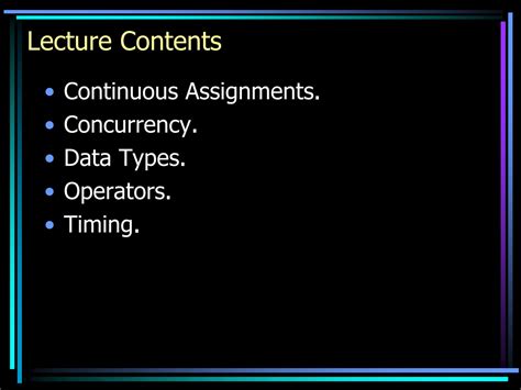 Solution Verilog Continuous Assignments Operators Data Types And