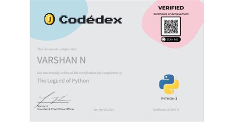 Completed The Legend Of Python Course By Codédex Varshan N Posted Completed The Legend Of Python Course By Codédex Varshan N Posted