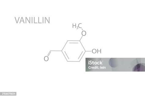 Vanillin Molecular Skeletal Chemical Formula Stock Illustration Download Image Now Art Atom