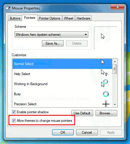 Prevent Windows 10 Themes From Changing Mouse Cursors