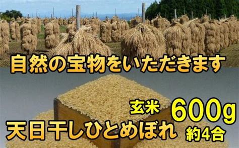 米 天日干しひとめぼれ 令和5年産 玄米 600g お米マイスターが栽培指導 岩手県奥州市産 600グラム 【7日以内発送】 Tふるさと納税