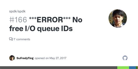 Error No Free Io Queue Ids · Issue 166 · Spdkspdk · Github