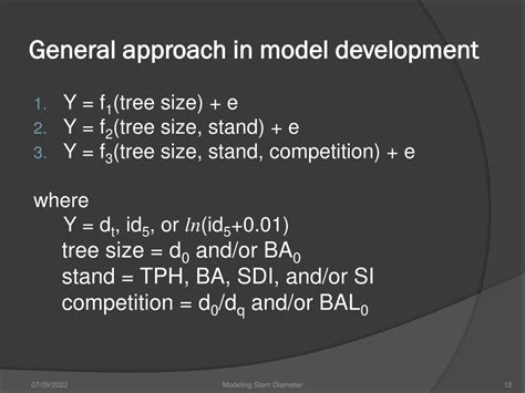 Ppt Modeling Stem Diameter Increment In Individual Pinus Occidentalis