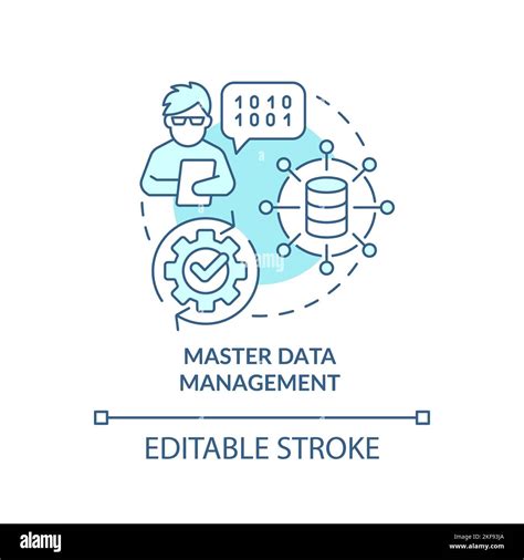 Master Data Management Turquoise Concept Icon Stock Vector Image And Art
