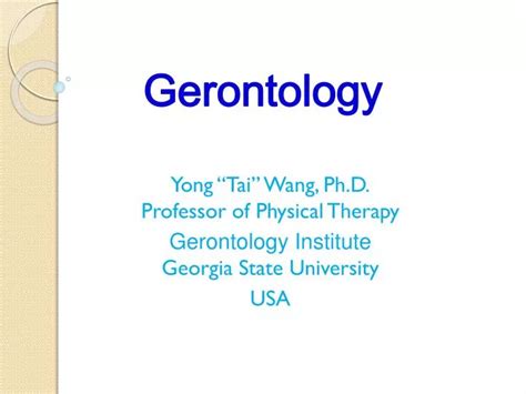 Ppt Yong “tai” Wang Ph D Professor Of Physical Therapy Powerpoint