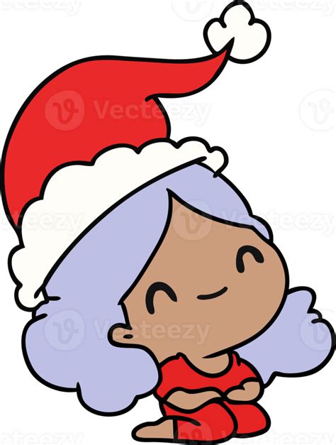 Kerst Cartoon Van Kawaii Meisje PNG