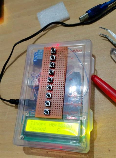 Arduino Uno Onoff Timer Using I2c Lcd Module16x2