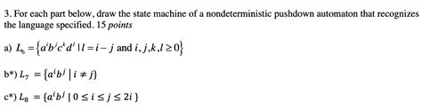 solved 3 for each part below draw the state machine of a