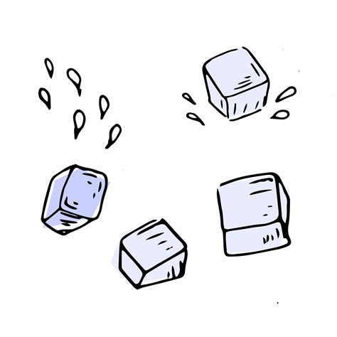 Hand Drawn Sketch Ice Cube Vector Art At Vecteezy