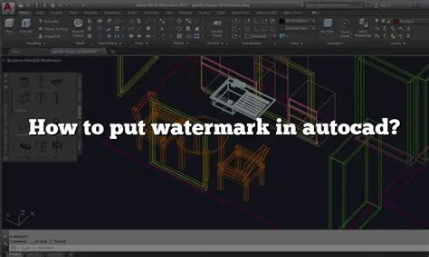 How To Put Watermark In Autocad Caddikt