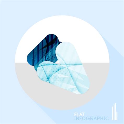 Infographie Géométrique Dans Un Style Plat Branché Vecteur Premium