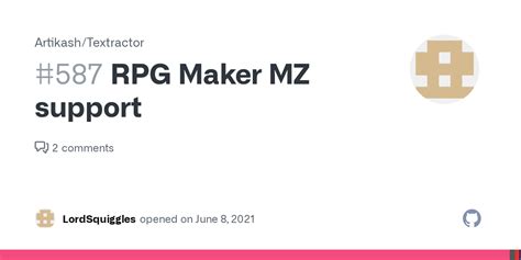 Rpg Maker Mz Support · Issue 587 · Artikashtextractor · Github