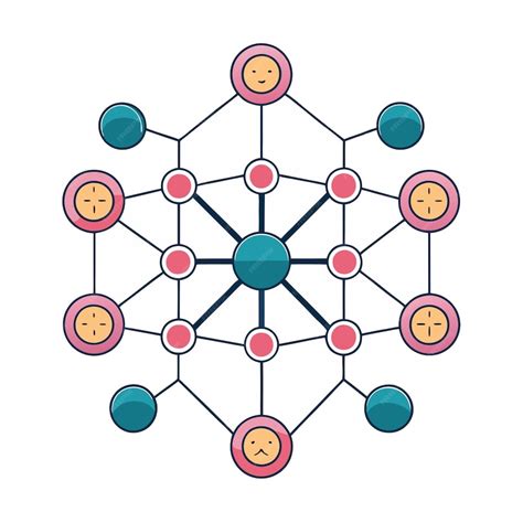 Structured Neural Network Diagram With Layered Node Connections Premium Ai Generated Vector