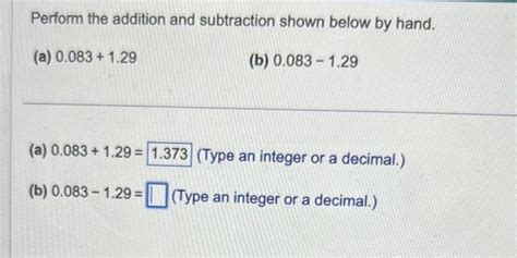 Solved Perform The Addition And Subtraction Shown Below By Chegg