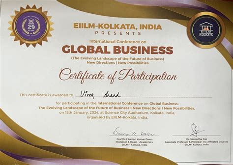 Vivek Anand On Linkedin Attending The Seminar On Global Business The Evolving Landscape Of The