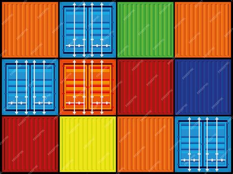 Premium Vector Container Blocks And Container Background Or Shipping
