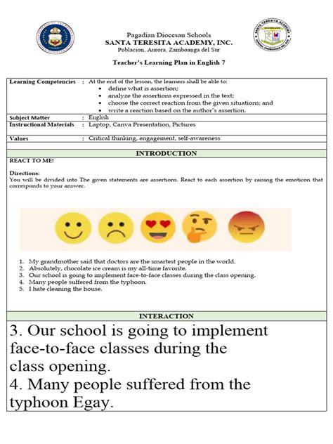 React To What Is Asserted Or Expressed In A Text Download Free Pdf Feeling Anger