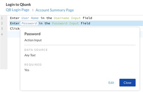 Inline Preview Of Parameters And Elements In Logic Editor Accelq
