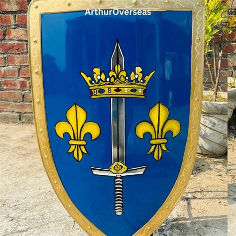 Joan Of Arc Shield French Medieval Crusader Decor For Larp And Cosplay