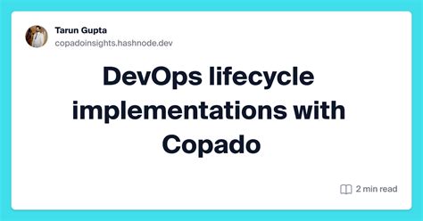 Devops Lifecycle Implementations With Copado