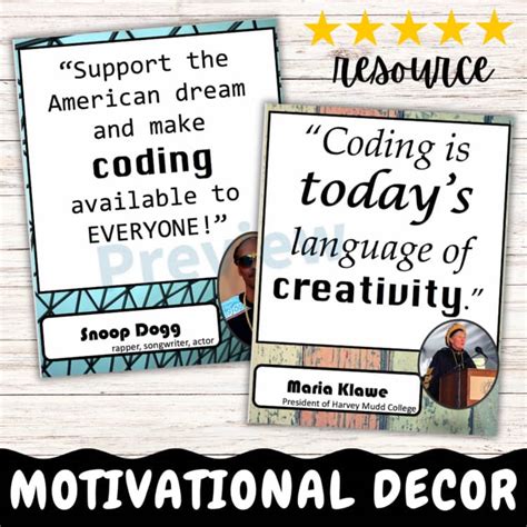 Coding Posters To Inspire Stem Computer Science Programming Classroom Decor