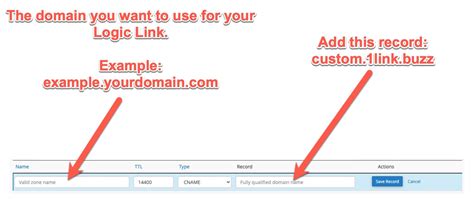 How To Add A Custom Domain For Logic Links Cname Dns Record Pulse Technology
