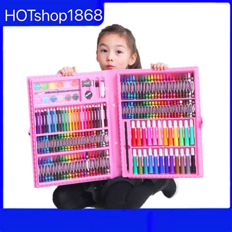 [โค้ด10 ส่วนลด Spccb28vx] สีเทียน พาเลทชุดระบายสี ชุดระบายสี 150ชิ้น อุปกรณ์ระบายสี วาดภาพระบายส