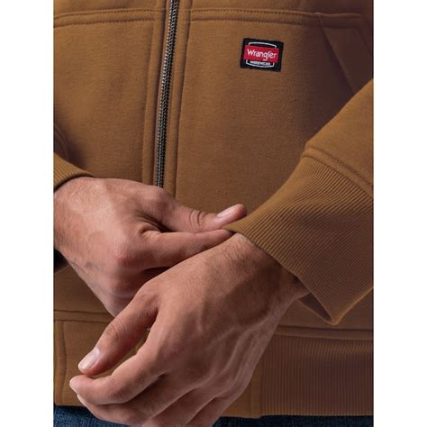 Wrangler Mens Duck Medium Weight Canvas Hooded Insulated Work Jacket