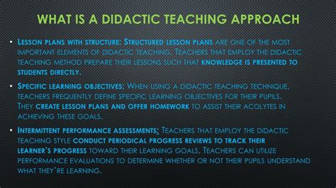 Ppt What Is A Didactic Teaching Approach Ingeniumedu Powerpoint Presentation Id11215016
