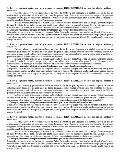 Actividades Cohesion Gramatical Pdf