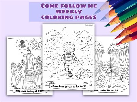 Come Follow Me Weekly Coloring Pages Jan Apr Coloring Pages For Lds
